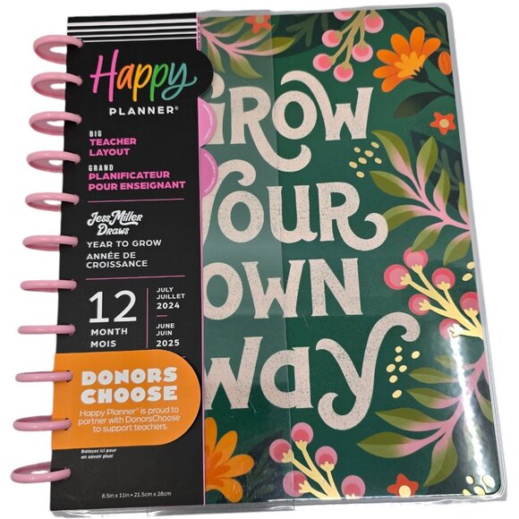 Happy Planner | Office | Happy Planner Big Teacher Layout Year To Grow ...